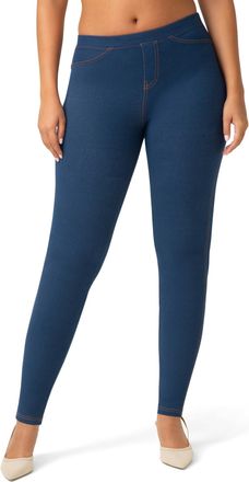 No Nonsense Damen-Stretch-Jeansleggings mit Taschen, Mittlerer Waschung, M