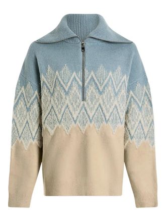 Varley Hedda Pullover mit Fairisle-Muster - Blau