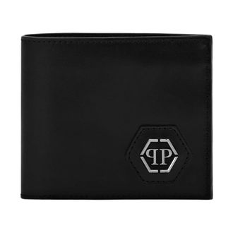 Philipp Plein Homme, Accessoires, Noir, Taille: ONE Size French Wallet Hexagon