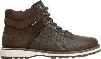 Tommy Hilfiger Bottes crant&eacute;es en cuir multitextures