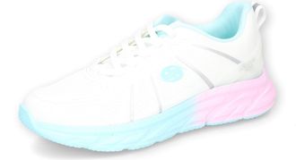 Dockers by Gerli Damen Low-Top Sneaker, Frauen Halbschuhe,Freizeitschuhe,Turnschuhe,Laufschuhe,schnürschuhe,schnürer,Weiss/Multi,42 EU