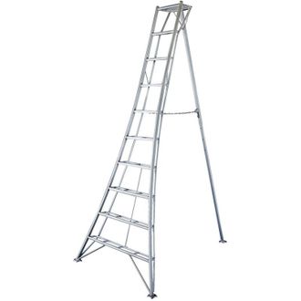 Niwaki Aluminium 3-Holm-Gartenleiter Silber 231x148x303 cm - Niwaki