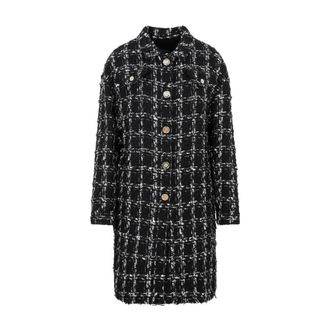 Giambattista Valli Karierte Boucl&eacute; Mantel - - Coats - Damen - Mehrfarbig - S