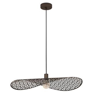 Eglo Hängelampe Swaby, XXL Pendelleuchte Esstisch, Deckenlampe hängend, Lampe Wohnzimmer aus Stahl in Bronze, E27 Fassung, Ø 80 cm
