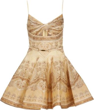 Zimmermann Femme, Robes, Brun, Taille: 44 FR Luna Twist Mini Dress