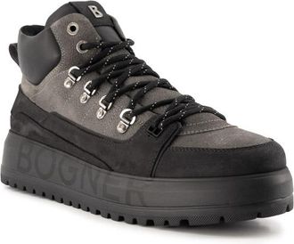 Bogner Herren Schn&uuml;rboots grau Veloursleder