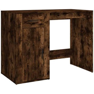 vidaXL Bureau Ch&ecirc;ne fum&eacute; 100x49x75 cm Bois ding&eacute;nierie Vidaxl