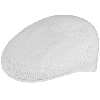 Kangol Tropic Ventair Flatcap 504 Schiebermütze Schirmmütze Herrencap Damencap Sommercap Pepe Damen/Herren - mit Schirm Frühling-Sommer - XXL (62-63 cm) weiß