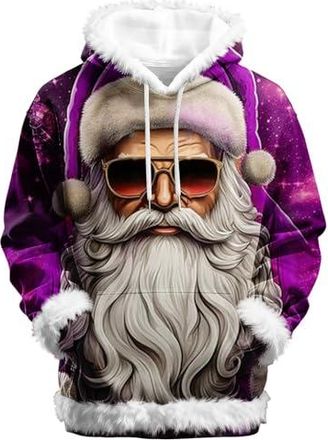 Generic Sweat &agrave; capuche de No&euml;l imprim&eacute; amusant pour femmes, hommes, femmes, automne hiver, couleur unie, manteau d&eacute;contract&eacute; pour int&eacute;rieur et ext&eacute;rieur, No&euml;