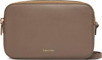 Calvin Klein Handtasche Calvin Klein Foil Logo Elongated Camera Bag LV04F3276G Beige