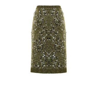 Gucci Womens Green Viscose Mini Skirt