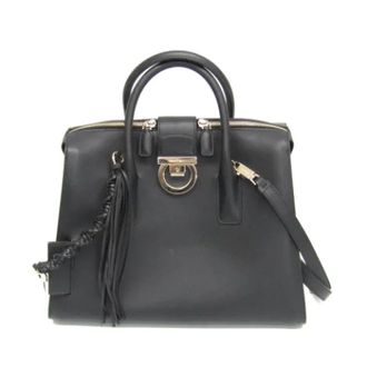 Ferragamo Pre-owned Cuir sacs-main - Femme - Pre-owned - Noir - Taille: ONE Size