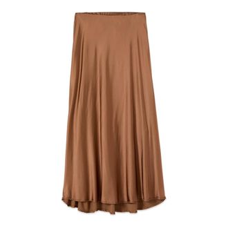 Oltre Viskose-Satinrock - - Skirts - Damen - Braun - XS