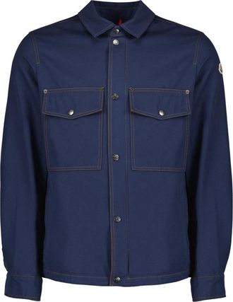 Moncler Homme, Vestes, Bleu, Taille: L Veste Chemise Watagua