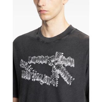 44 Label Group Graphic Print Cotton T-Shirt - Black
