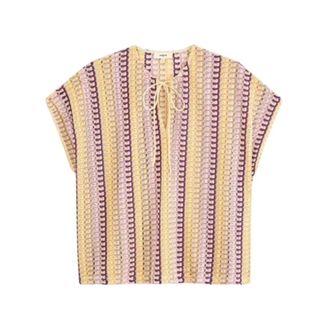 Suncoo Gestreiftes H&auml;keltop Latoya - - Blouses & Shirts - Damen - Mehrfarbig - L