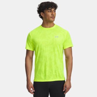 Under Armour Launch Camo Kurzarm-Oberteil f&uuml;r Herren High Vis Gelb / Reflektierend XXL