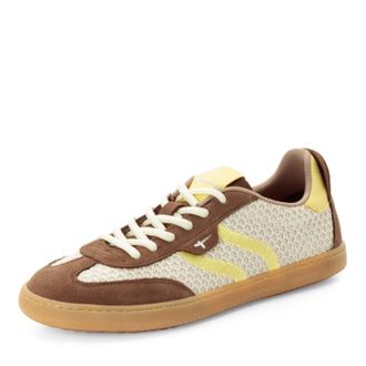Tamaris Sneaker TAMARIS, Damen, Gr. 36, braun kombiniert, Leder, Lederimitat, Textil, kontrastfarbene Details, Schuhe Sneaker, Freizeitschuh, Halbschuh, Schn&uuml;