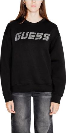 Guess Rhinestone Logo Sweatshirt - - Sweatshirts & Hoodies - Damen - Schwarzk - XS
