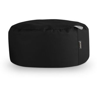 Happers Happers - Pouf Rond Similicuir Outdoor Noir Noir