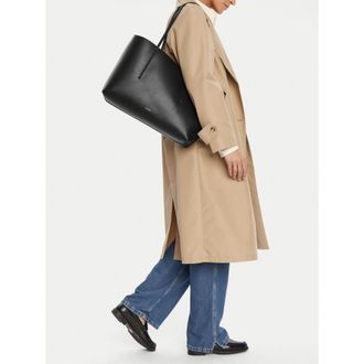 Calvin Klein Handtasche Calvin Klein Foil Logo Tote W/Pouch LV04F3274G Schwarz