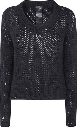 SAPIO Sapio, Femme, Pulls, Noir, Taille: 34 FR Pull d&eacute;contract&eacute; col en V