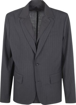 sacai Gestreifte Knopfjacke - - Jackets - Herren - Schwarzk - L