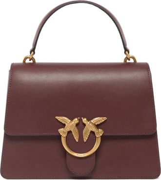Pinko sac &agrave; main &agrave; plaque Love One - Marron