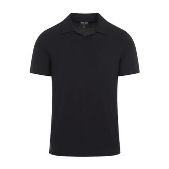 Giorgio Armani Homme, Tops, Bleu, Taille: XL T-shirt bleu pour homme &Eacute;l&eacute;gant