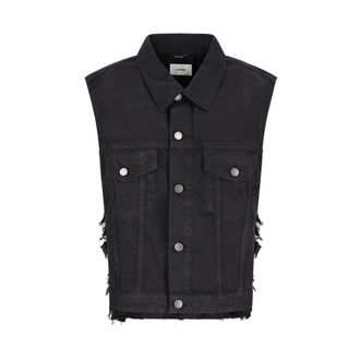 Haikure Ryder Satin Bull Vest - - Jackets - Herren - Schwarzk - S