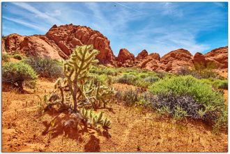 Wallario Outdoor-Poster f&uuml;r Garten oder Balkon Felsenw&uuml;ste, Motivbanner Gr&ouml;&szlig;e: ca. 60 x 90 cm, Outdoor-Bild