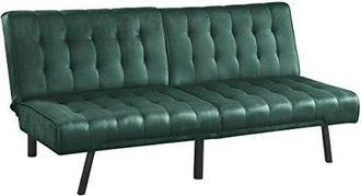 Atlantic Home Collection Pierre Sofabett, Polyester, Grün, 178 x 76 x 82 cm