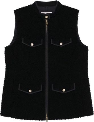 Moncler Femme, Vestes, Noir, Taille: 44 FR Gilet avec poches et fermeture éclair