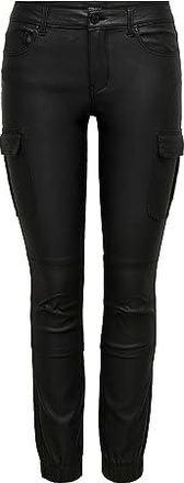 Only ONLMISSOURI REG ANK Coated PNT, Pantalons Femme, Black