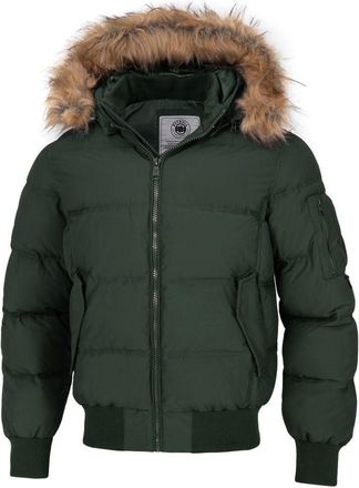 Pitbull Herren Stepp-Winterjacke mit Abnehmbarer Kapuze Burnt M&auml;nnliche Winter-Steppjacke Winter-Steppjacke Kapuze mit Fell XL