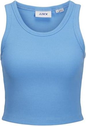 Jack & Jones Jack & Jones Jxfallon STR SL Rib Top JRS Noos Haut, Little Boy Blue, L Femmes