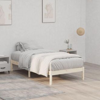 vidaXL Vidaxl - Cadre de lit en bois de pin massif 100x190 cm - Structure robuste - Montage facile - Style rustique pour chambre