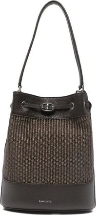 Zanellato Femme, Sacs, Brun, Taille: ONE Size Mond&agrave; Vimini Petit Sac Seau