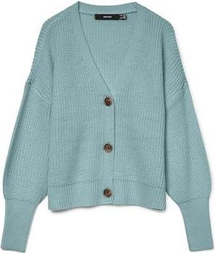 Vero Moda Vero Moda Vmlea Noos Cardigan &agrave; col en V et Poignets, Gris Brumeux, M