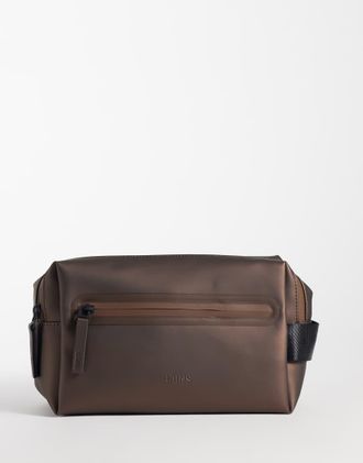 Rains trousse de toilette zipp&eacute;e imperm&eacute;able marron