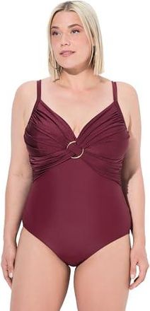 Ulla Popken Maillot de Bain Grande Taille pour Femme, Grande Taille, mélange Mat Brillant, Baie, 54
