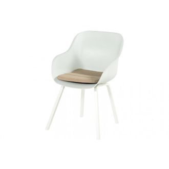 Hartman Hartman - Le Soleil Element Dining Stuhl wei&szlig; inkl. seaqual Sitzkissen taupe