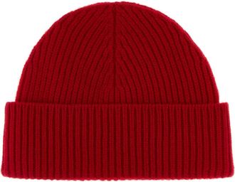 Ami QUOTA-BEANIEWITHCONTRASTEDAMIDECOEUR Beanie - Red