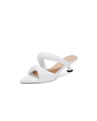 JW PEI Sara Sandales à Talons Mule pour Femme - Blanc