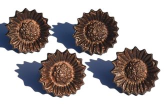 Vibhsa Dekorative Serviettenringe mit Sonnenblumenmotiv, kupferfarben, für Esstisch, Dekoration für alle Anlässe