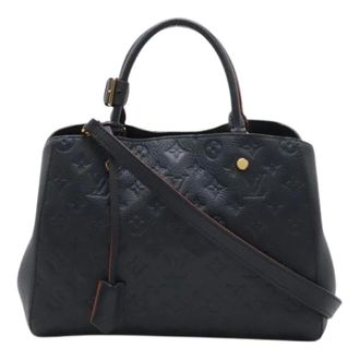 Louis Vuitton Sac &agrave; main Montaigne Monogram Empreinte Pre-owned - Femme - Pre-owned - Bleu - Taille: ONE Size