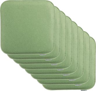 Brandsseller 8er Set Sitzkissen aus Filz 35x35x2 cm - Robuste Stuhlauflagen f&uuml;r innen und au&szlig;en, eckiges Sitzpolster, strapazierf&auml;higes Kissen f&uuml;r St&uuml;hle - Hellgr&uuml;