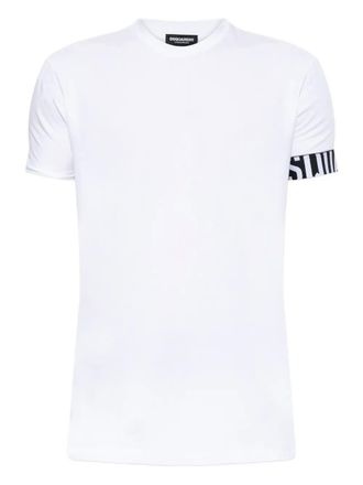 Dsquared2 t-shirt à bande logo - Blanc