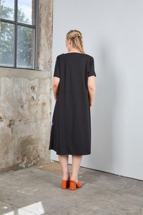 Mona Lisa Sommerkleid Gro&szlig;e Gr&ouml;&szlig;en Printkleid in A-Linie mit Taschen