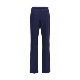 Balenciaga Womens Blue Wool Oves Aries Pants